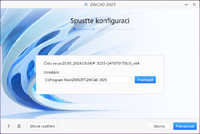 Instalace ZWCAD