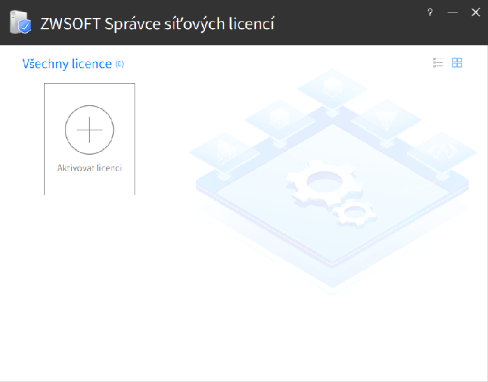Aktivace správce síťových licencí ZWCAD